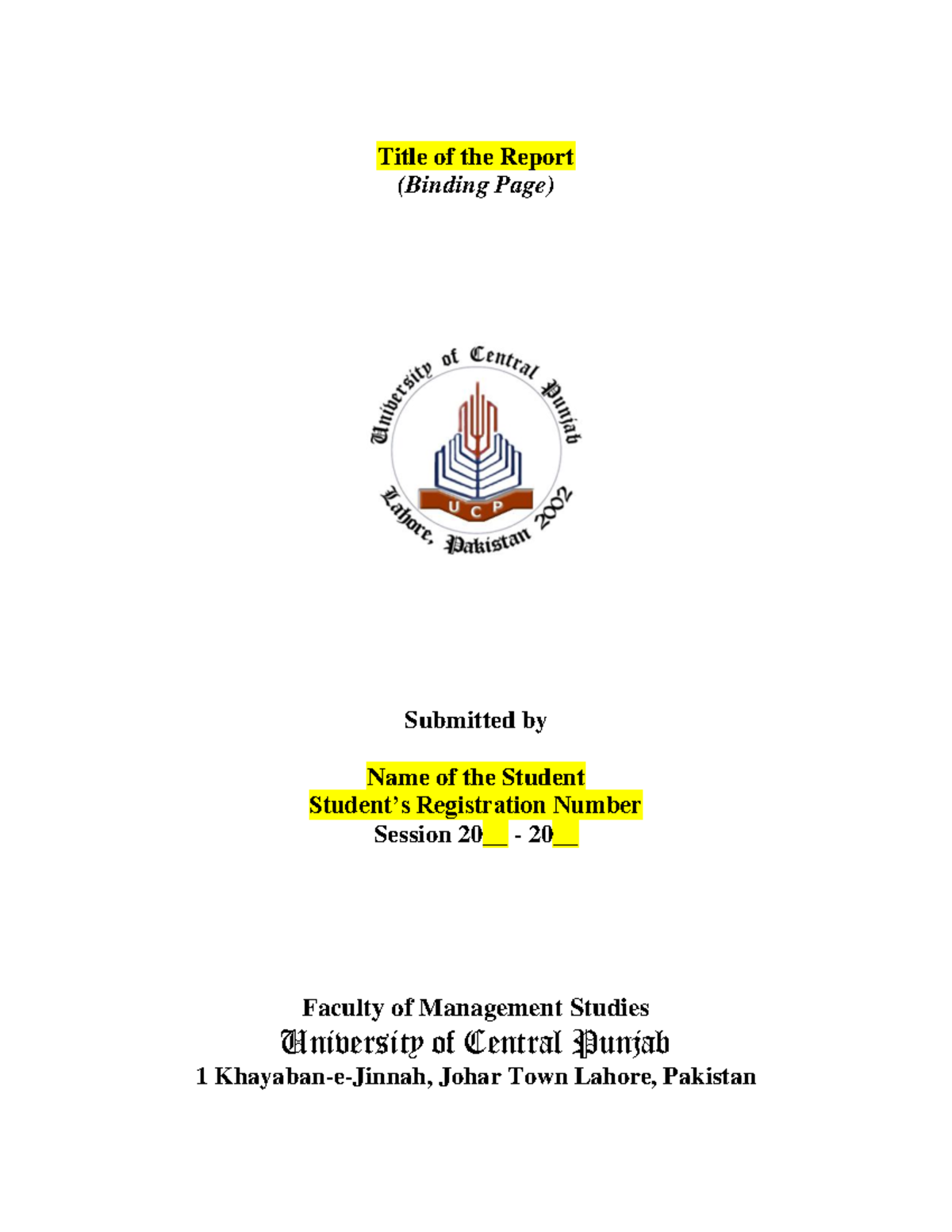 File 5 Finalize Front Pages - Title of the Report (Binding Page ...