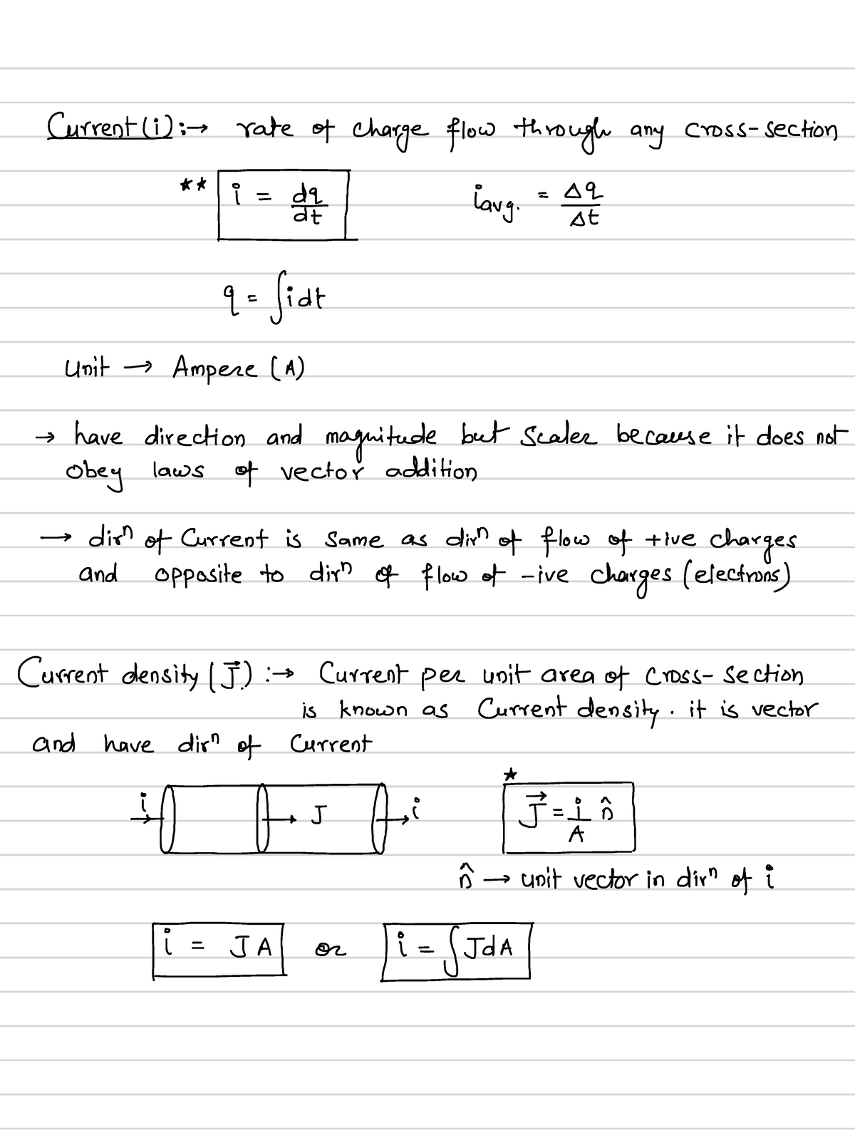 Current Electricity Concepts and Formulas [IITian Notes Kota] - Studocu