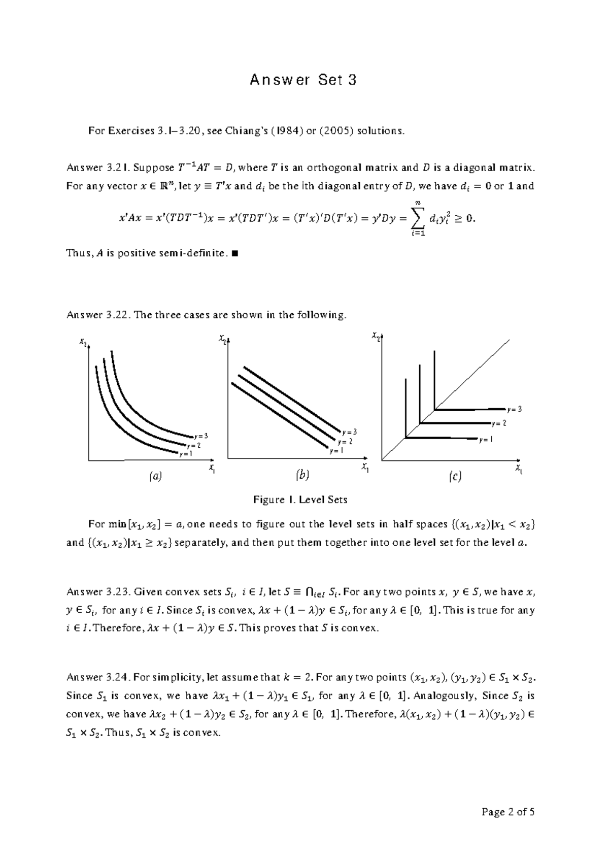 Problem Set 3 Solutions for Exercises (1984) and (2005) - Studocu