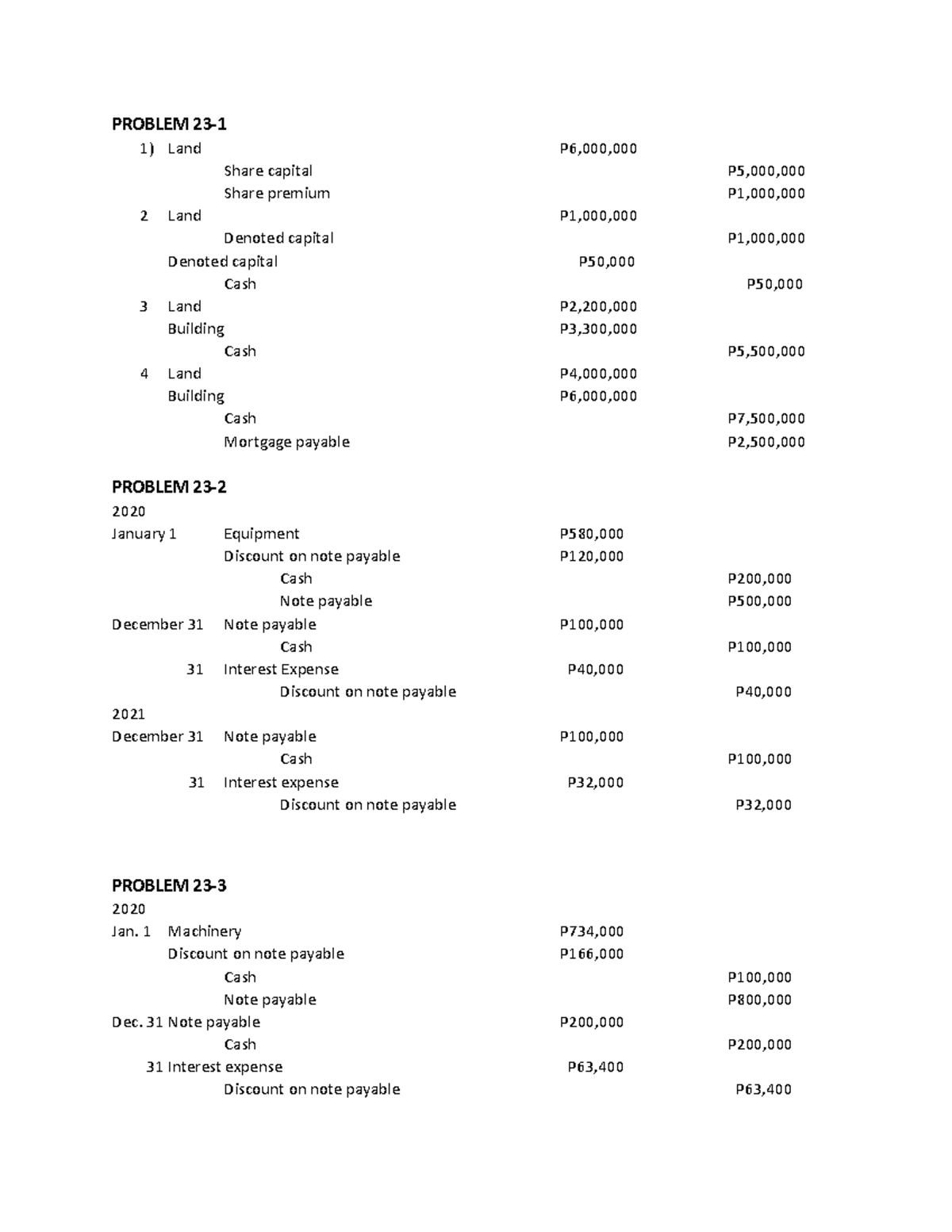 Intermediate Accounting 2 Chapter 23: All Problems and Solutions - Studocu