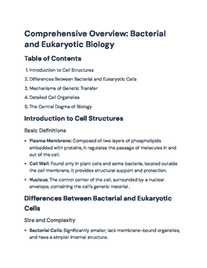 Bacterial Structure and Adaptations: A Comprehensive Overview ...
