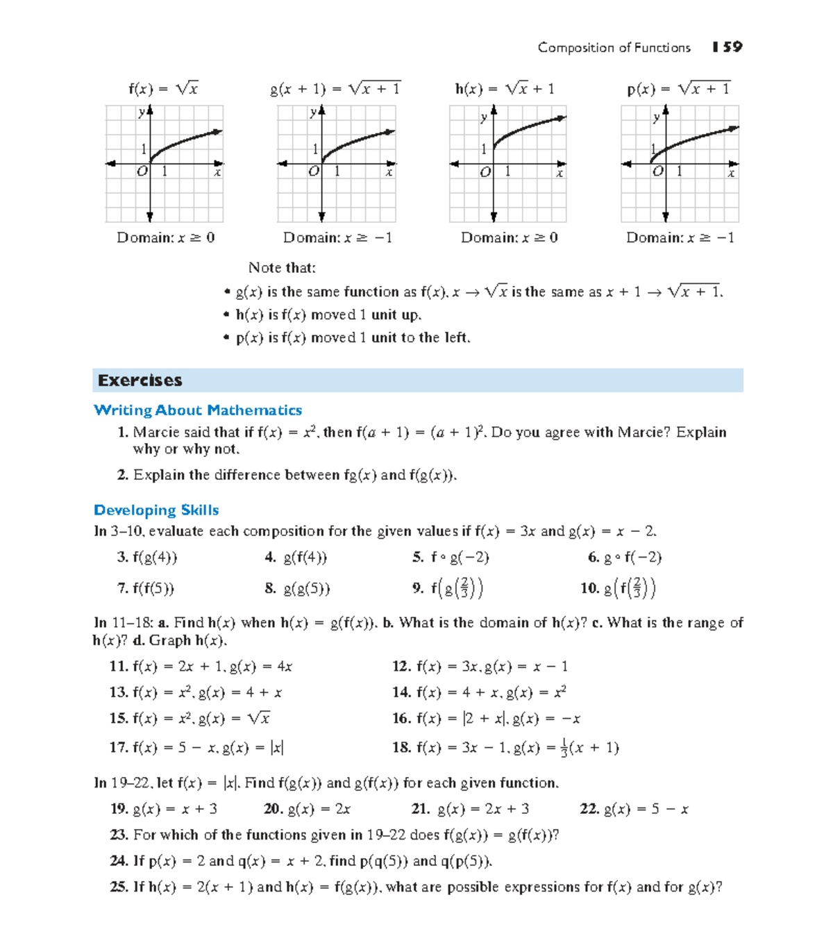Week 4 HW - Composition of Functions f(x) and g(x) - Studocu