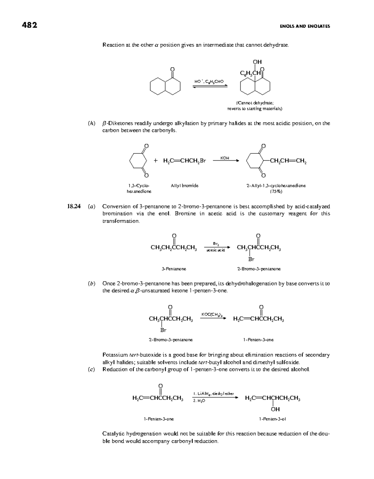 482 Organic Chemistry 4th Ed: Enols & Enolates Reaction Notes - Studocu