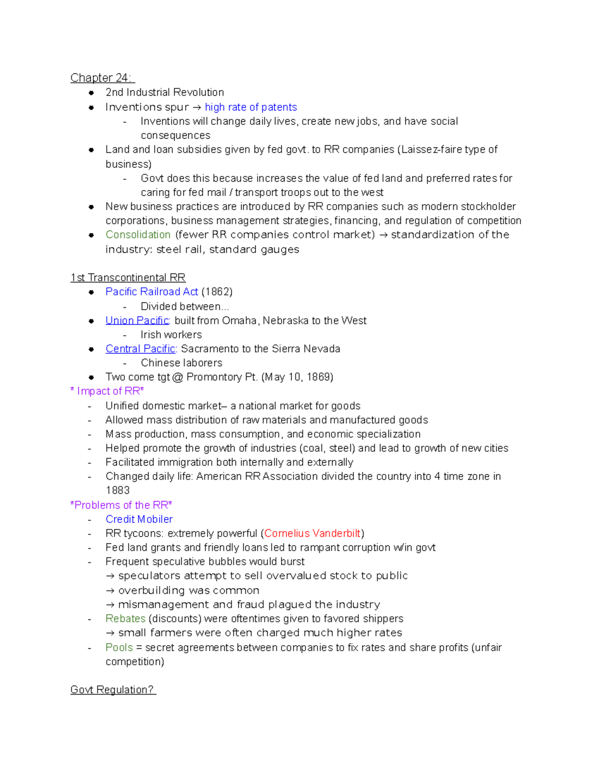 APUSH Notes: Key Concepts from Period 6 (Chapters 24 & 26) - Studocu