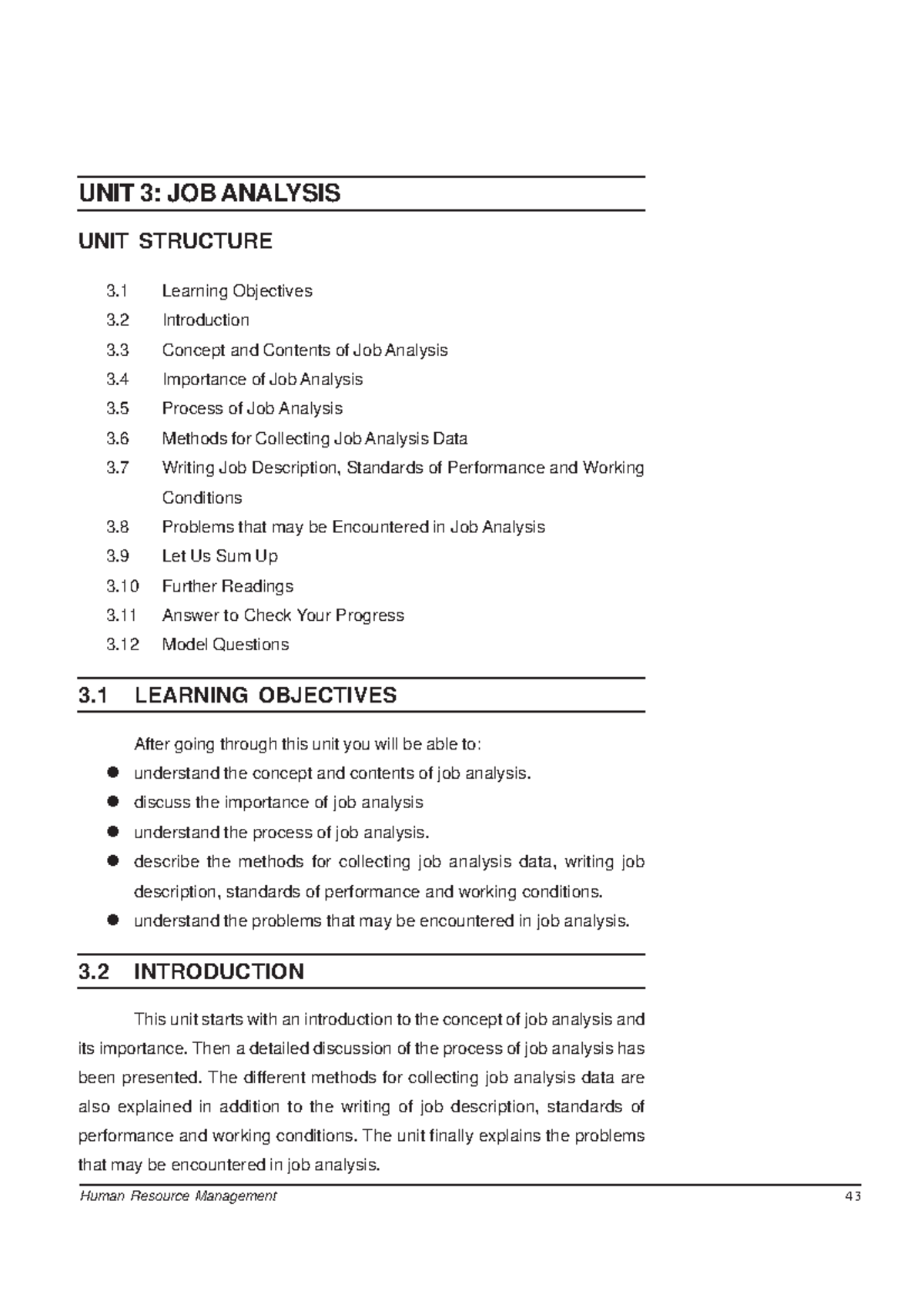 Unit 3: Job Analysis - Importance, Process & Methods Explained - Studocu
