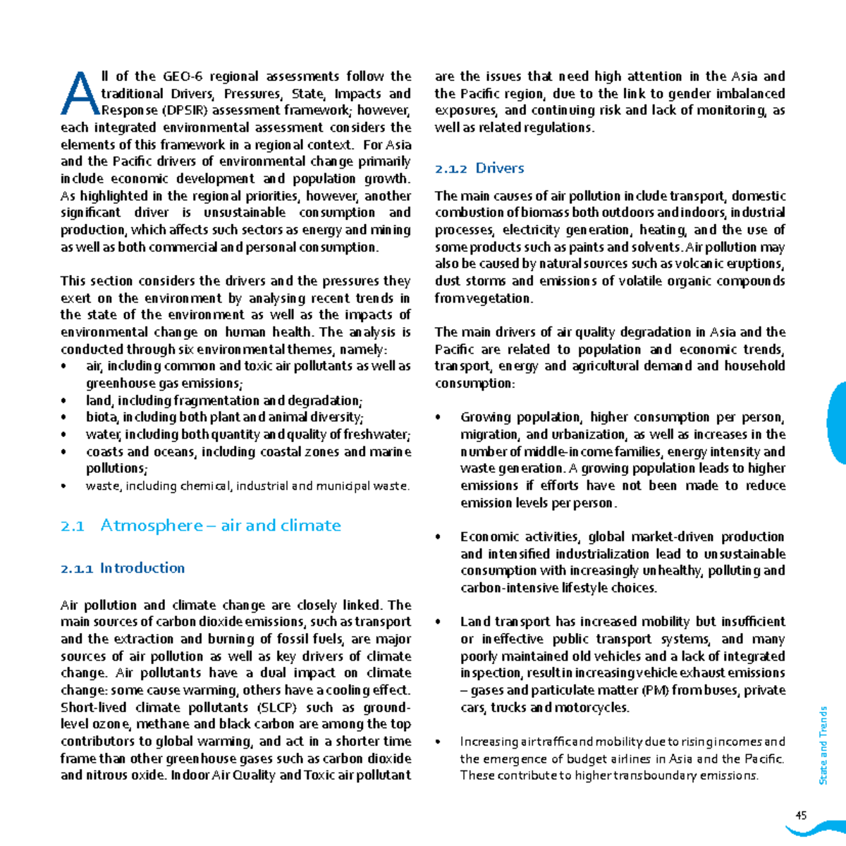 GEO Asia Pacific 2016: Drivers and Impacts of Environmental Change ...
