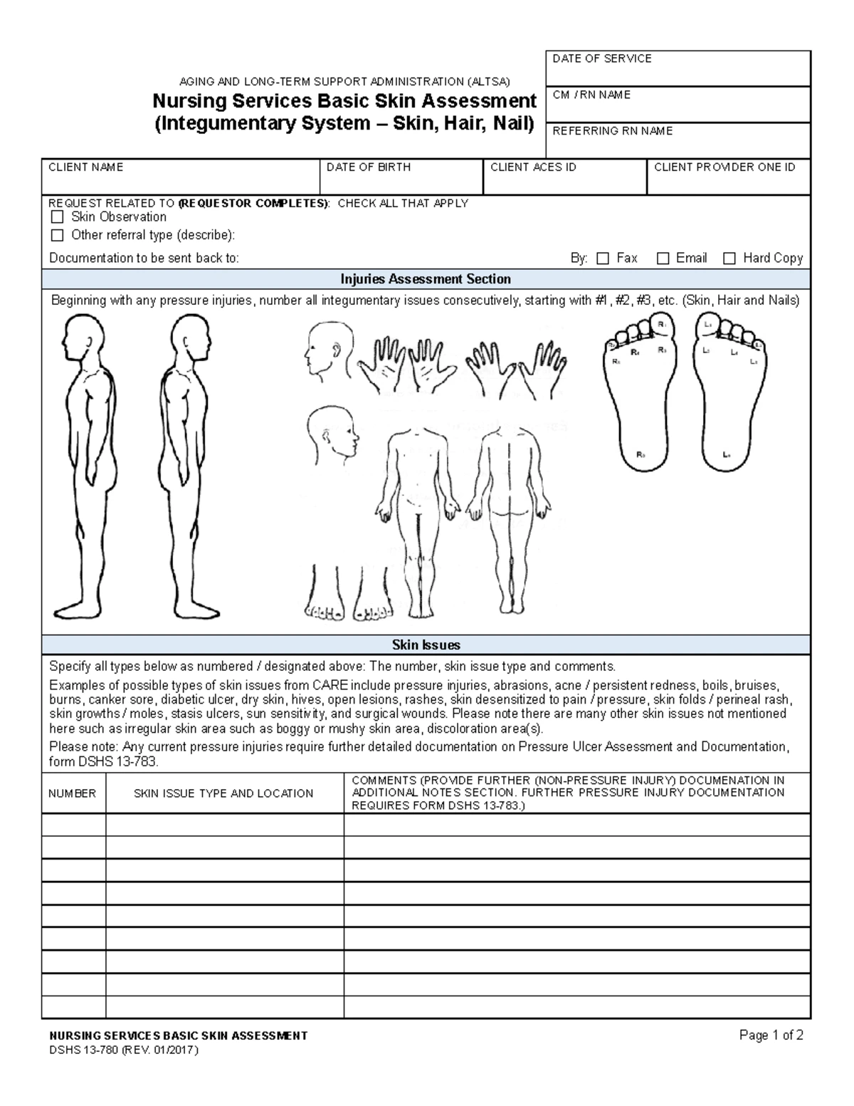 Nursing assessment template 31 - Health Service: Medical Rec No ...