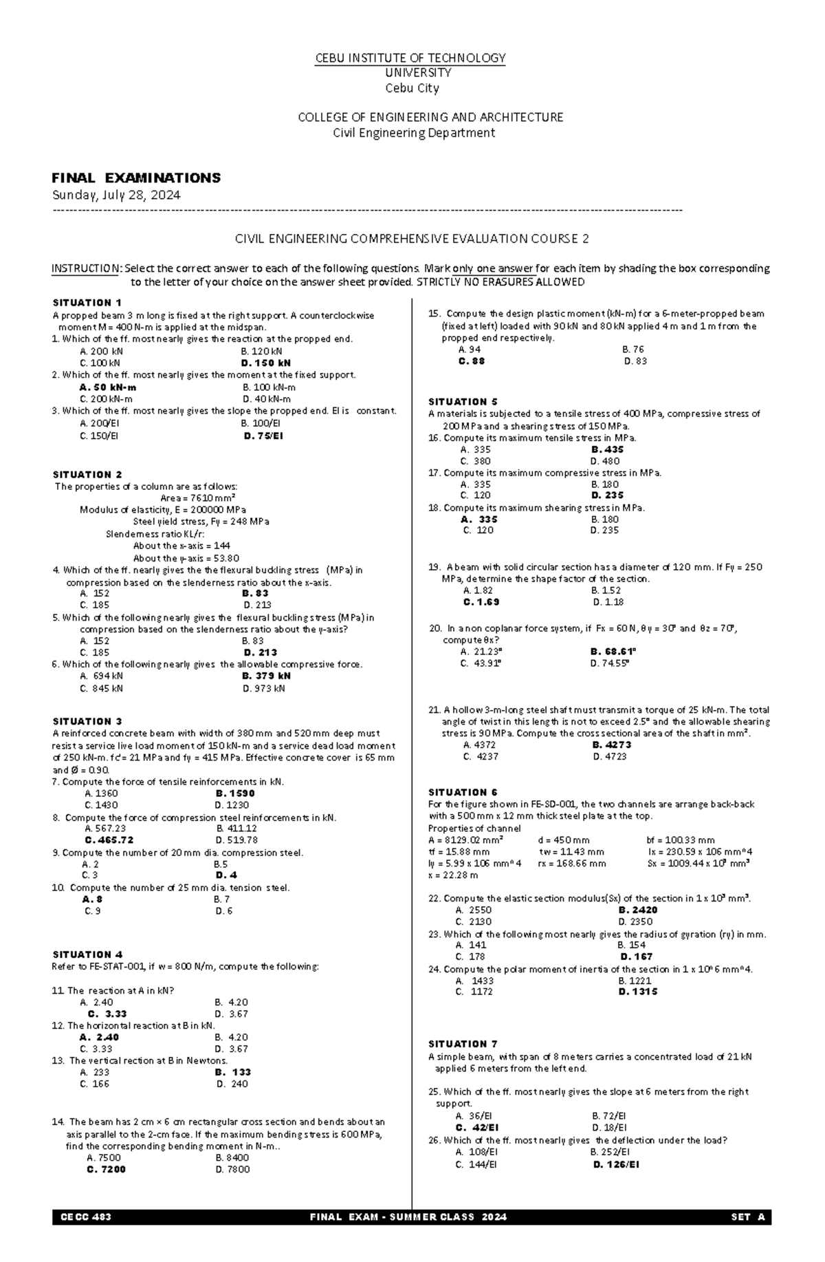 Comprehensive Subject - A hollow 3-m-long steel shaft must transmit a ...