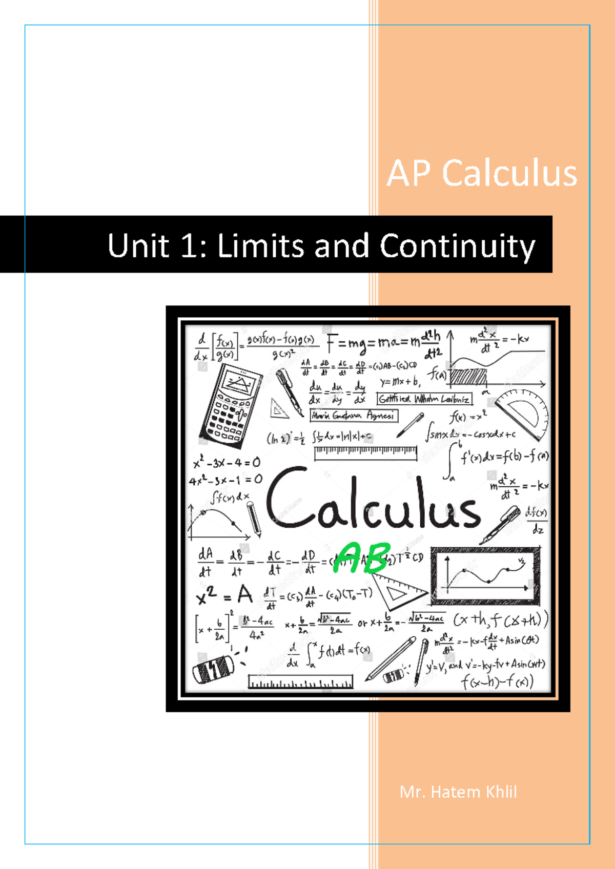 AP Calculus Unit 1: Overview of Limits & Continuity Notes - Studocu