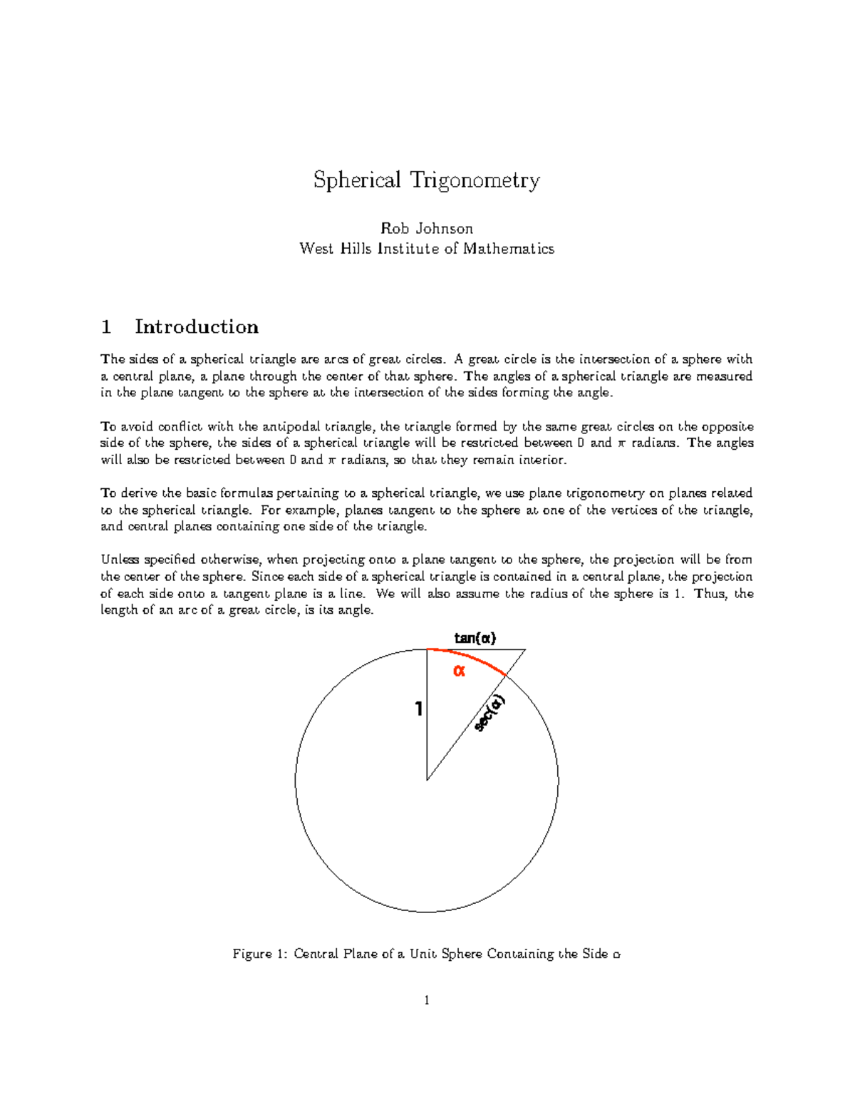 Spheretrig - Spherical trigonometry - Spherical Trigonometry Rob ...