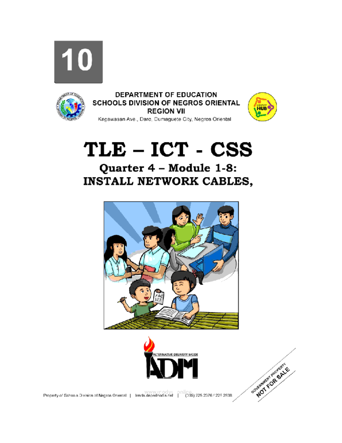 TLE 10 - ICT CSS Q4 Module 1-8: Installing Network Cables Guide - Studocu
