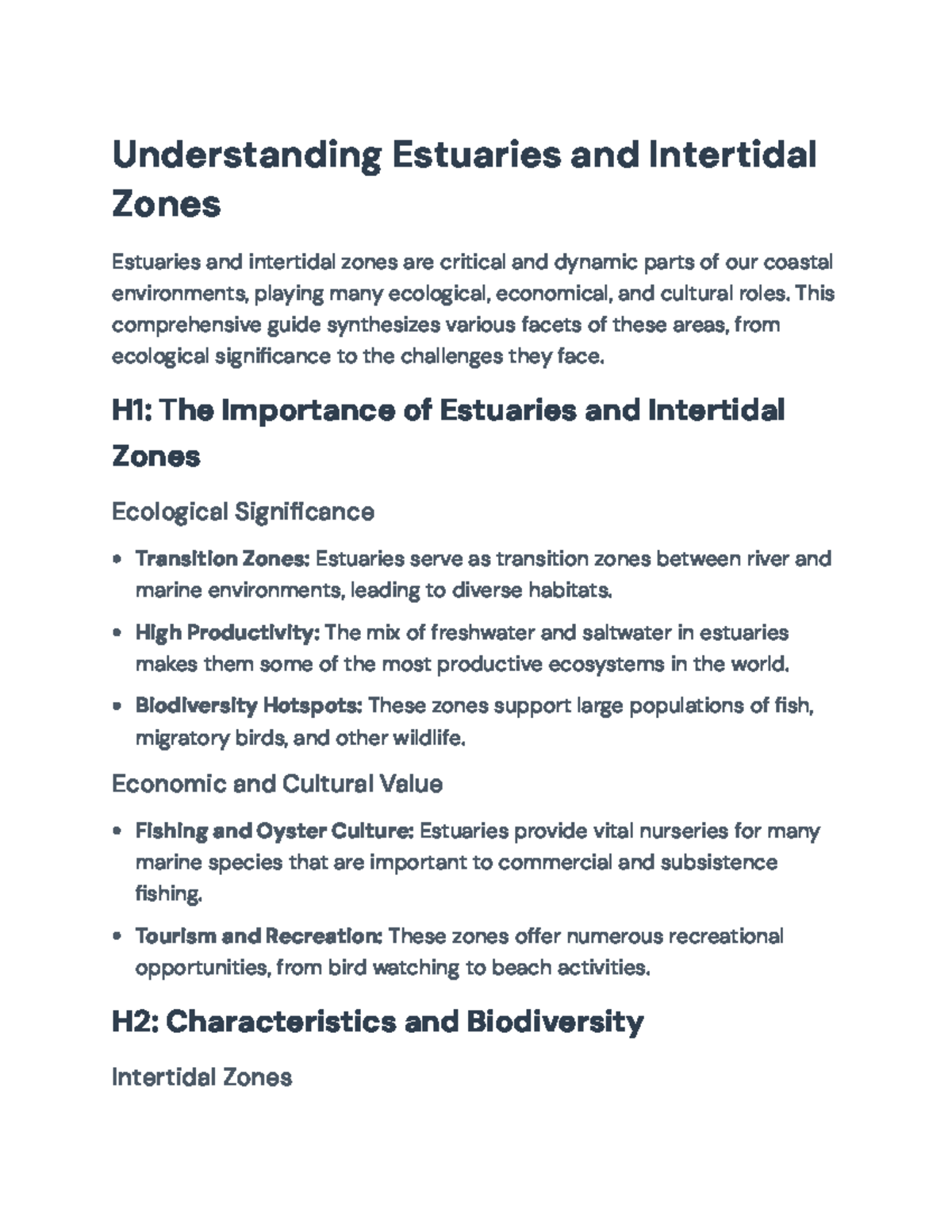 Understanding Estuaries and Intertidal Zones: Ecology and Conservation ...
