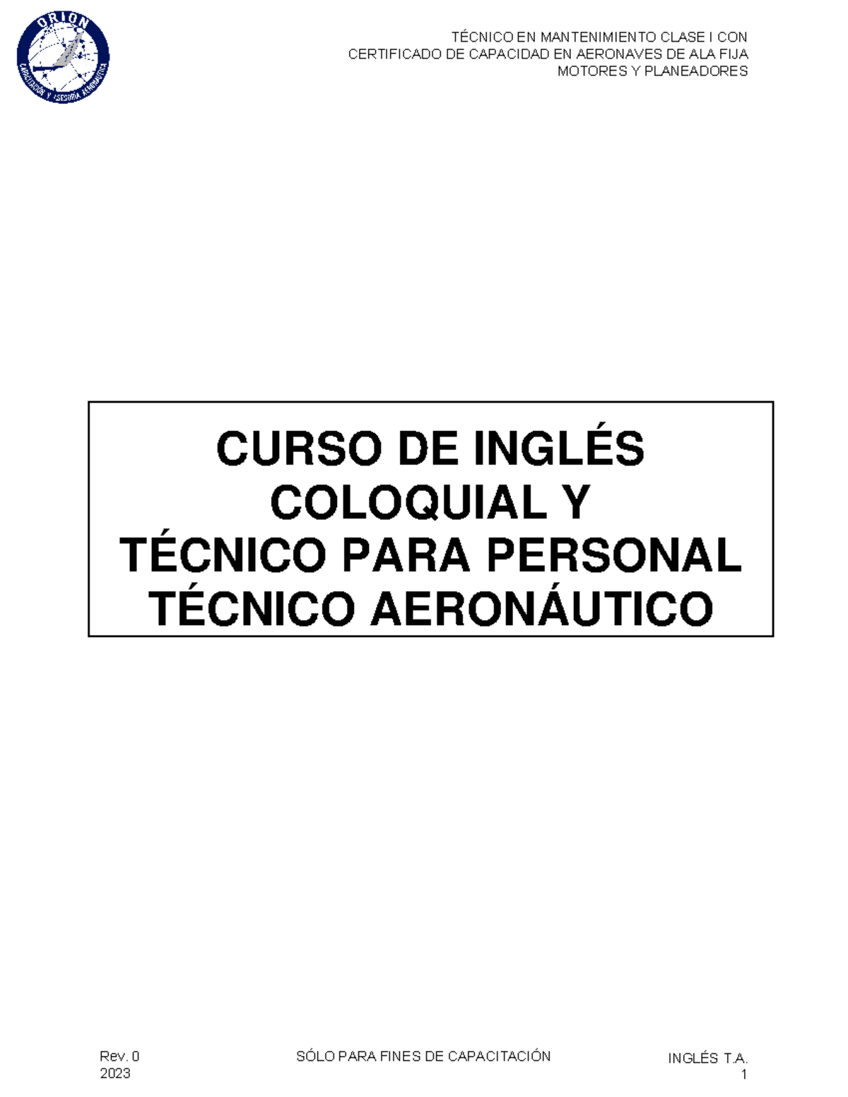 Inglés TEC AERO: Curso Técnico y Coloquial para Personal Aeronáutico ...