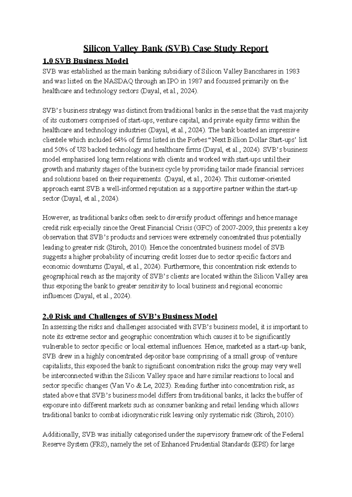 SVB Case Study: Analyzing Business Model, Risks, and Management Strategies - Studocu