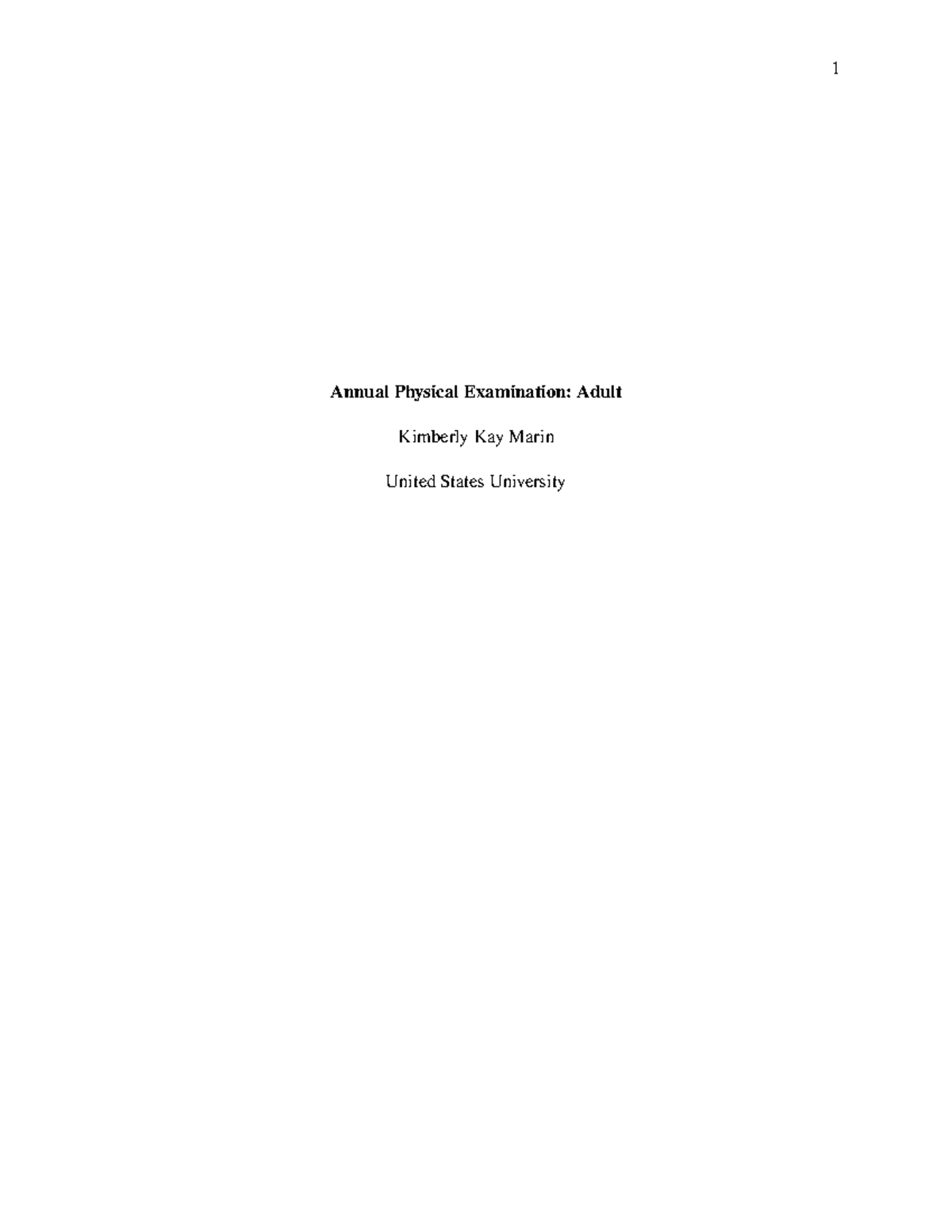 WEEK 4 SOAP NOTE: Annual Physical Exam & Assessment - Studocu