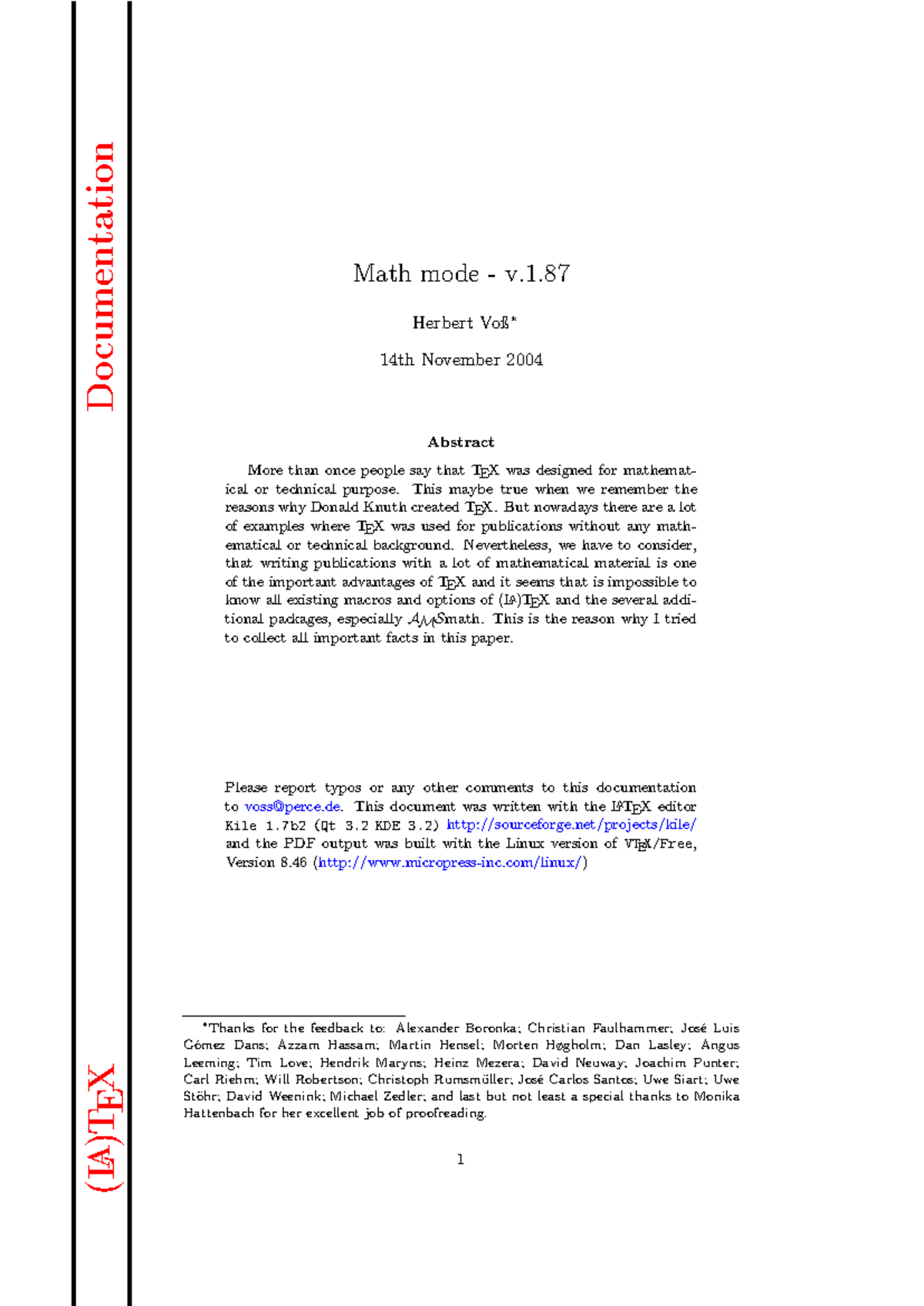 Voss-Mathmode: Comprehensive Guide to LATEX Math Typesetting - Studocu