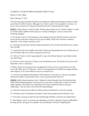 BHS-440-RS-T3-Domestic Violence Personalized Safety Plan Template ...