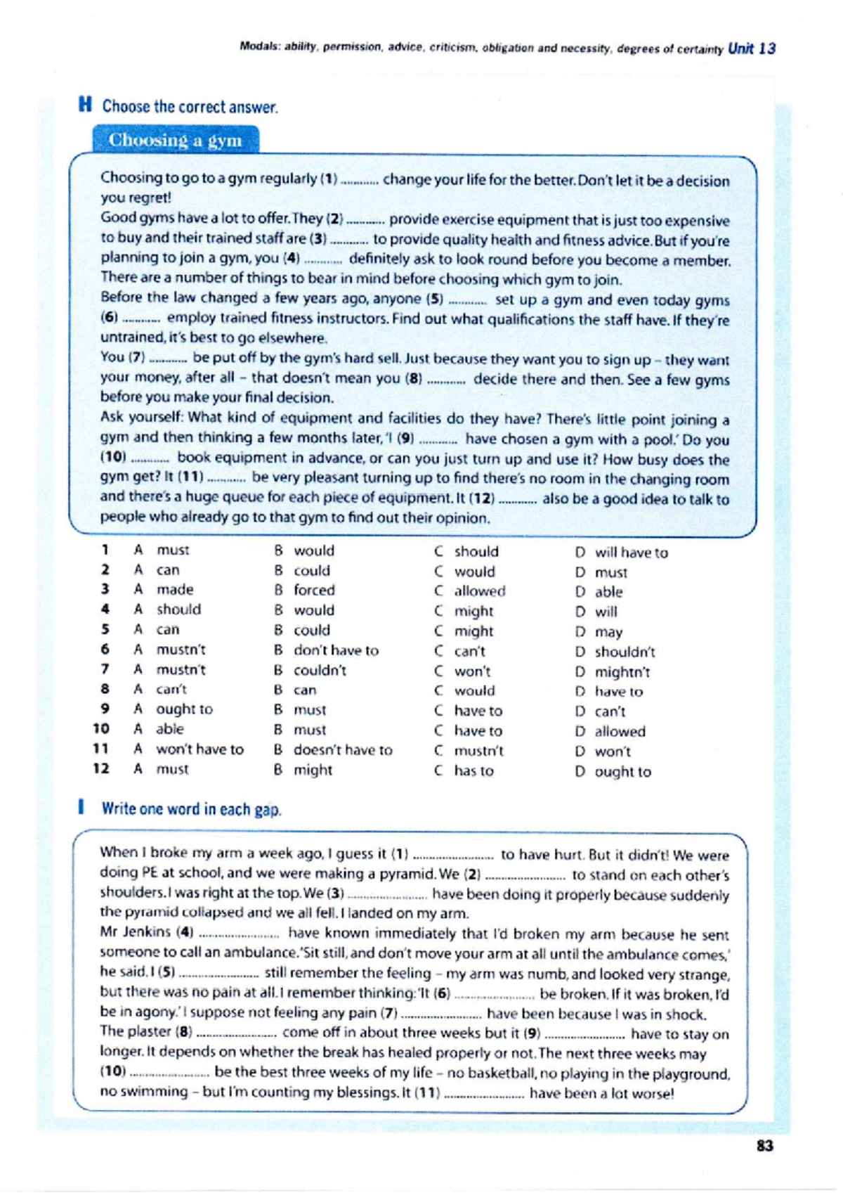 Destination B2 - Unit 13 - Modals: Ability, Permission, and Advice ...