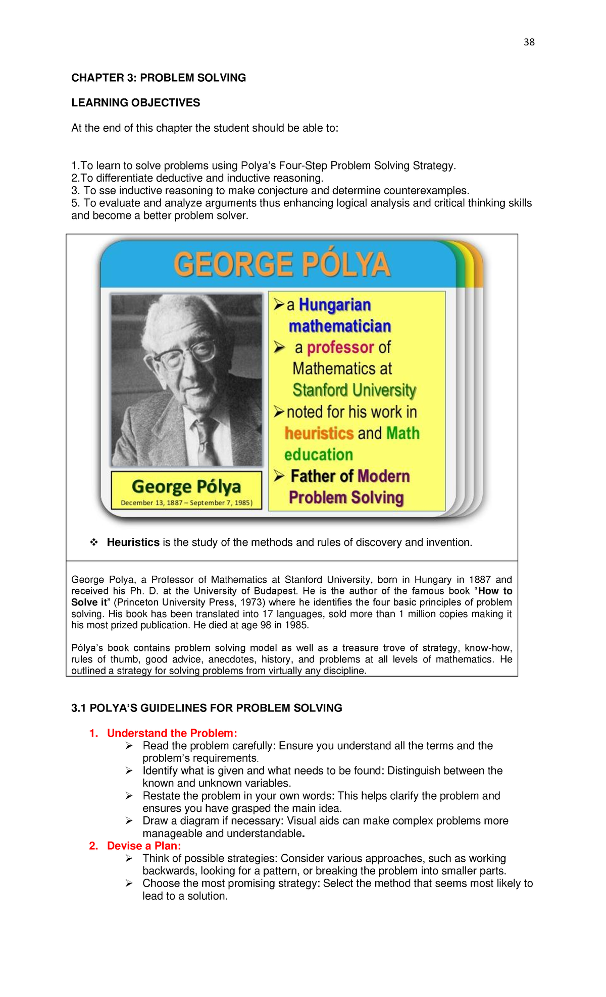 Chapter 3 Problem Solving editted - CHAPTER 3: PROBLEM SOLVING LEARNING ...