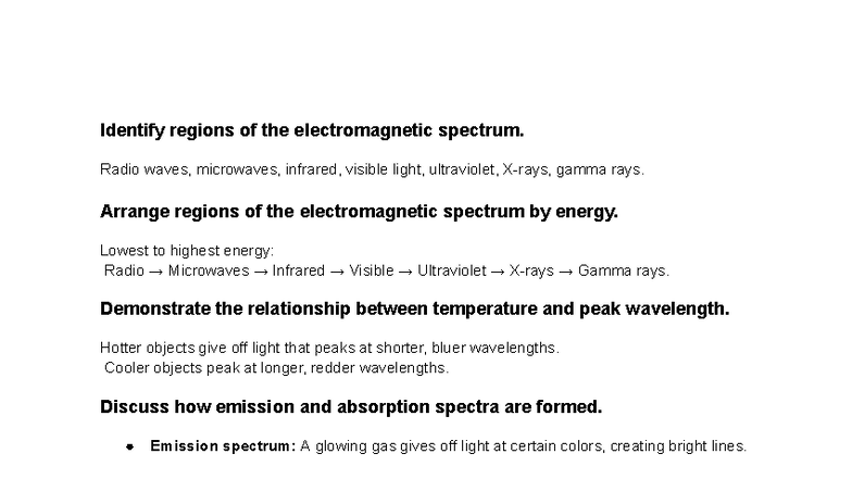 Electromagnetic Spectrum: Regions, Energy, & Spectra Analysis (PHYS 101 ...