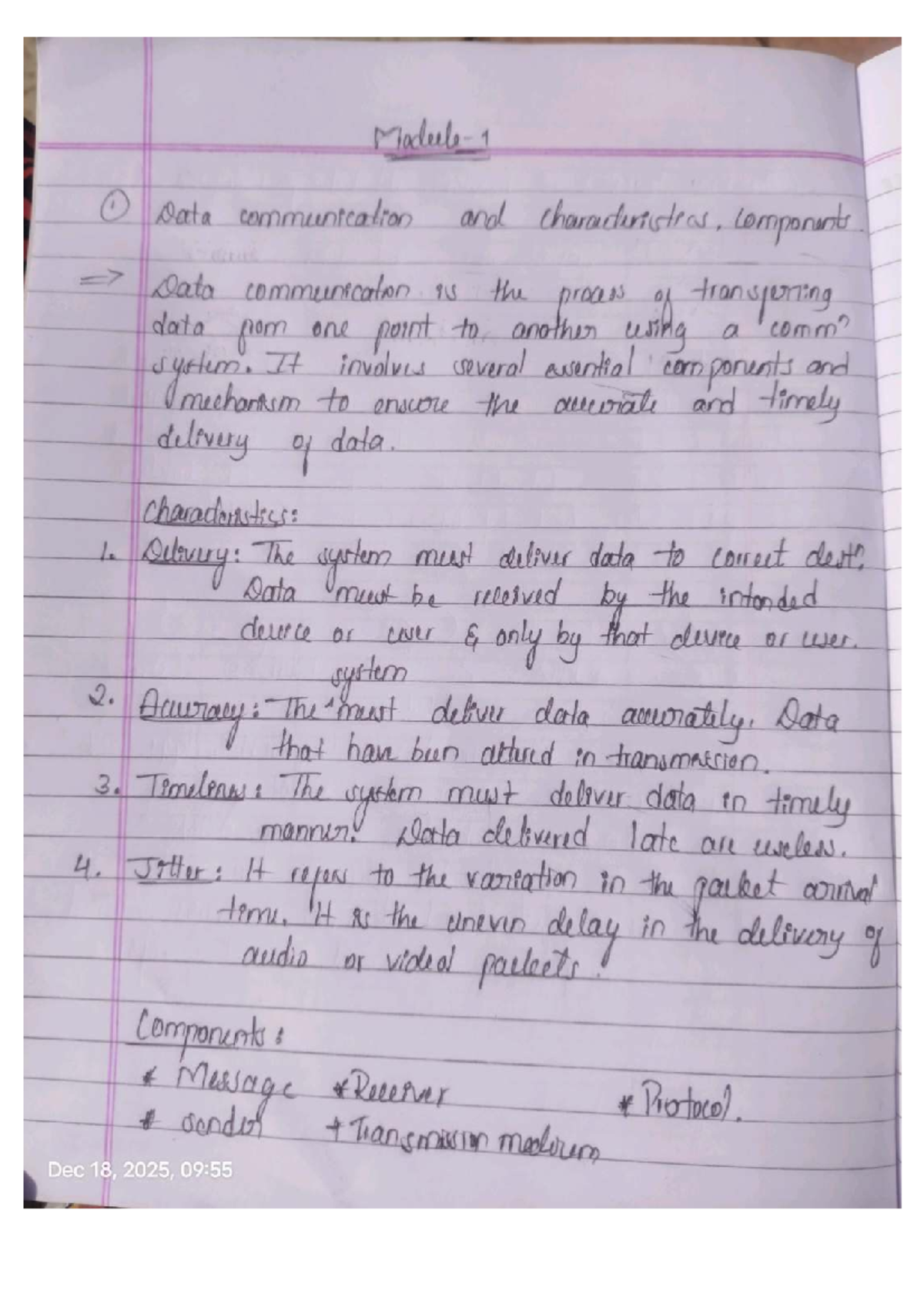 M1-2 Data Communication: Characteristics, Components, and Topologies ...