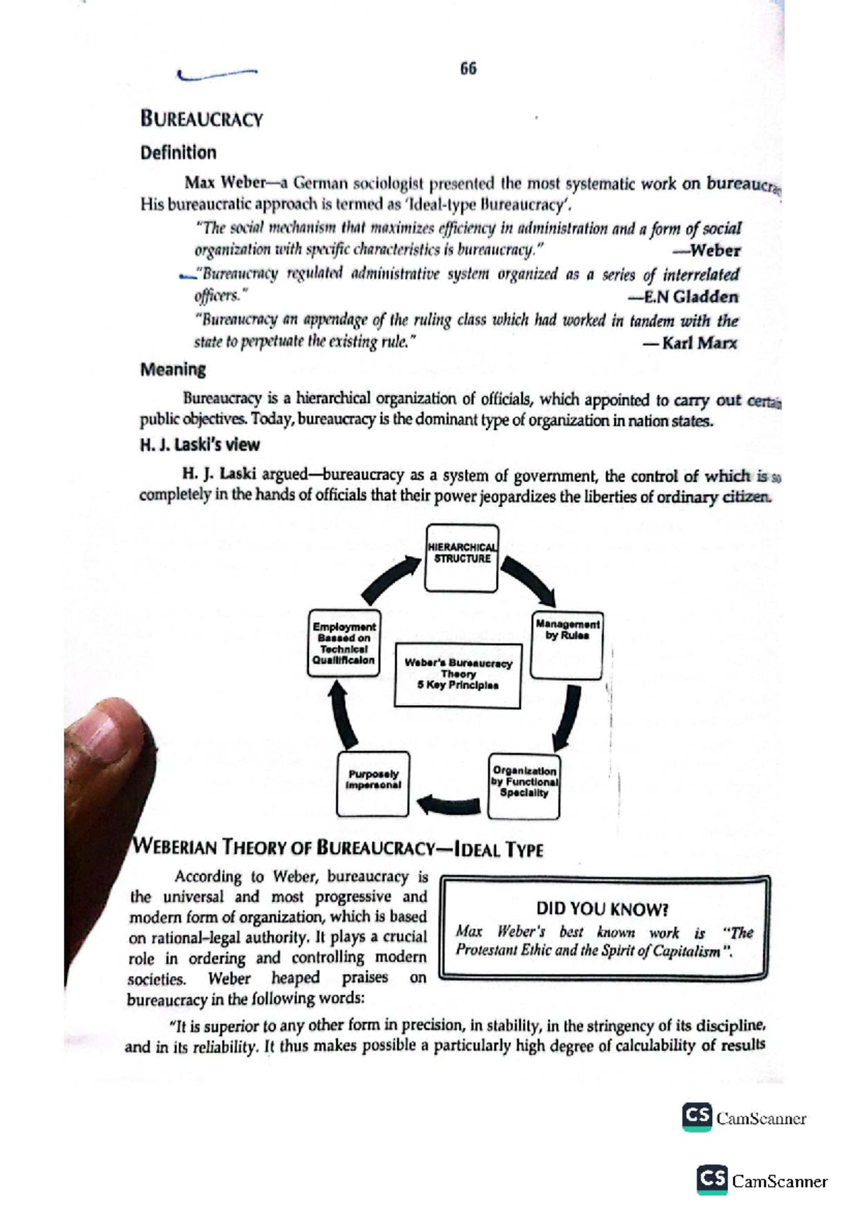 CS 66 Bureaucracy: Understanding Weberian Theory and Its Critiques ...