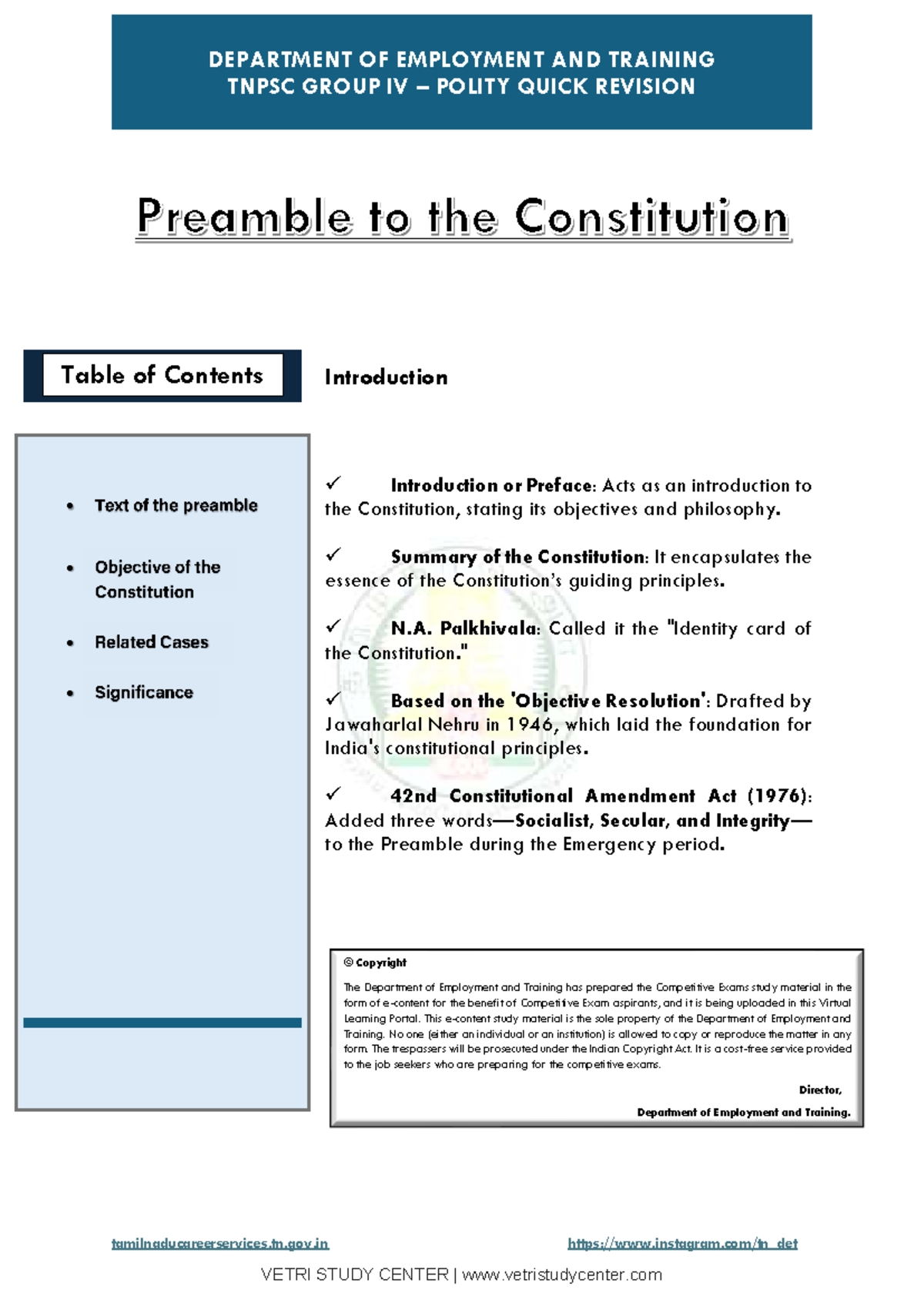 TNPSC Group IV Polity Quick Revision Mind Map - Studocu