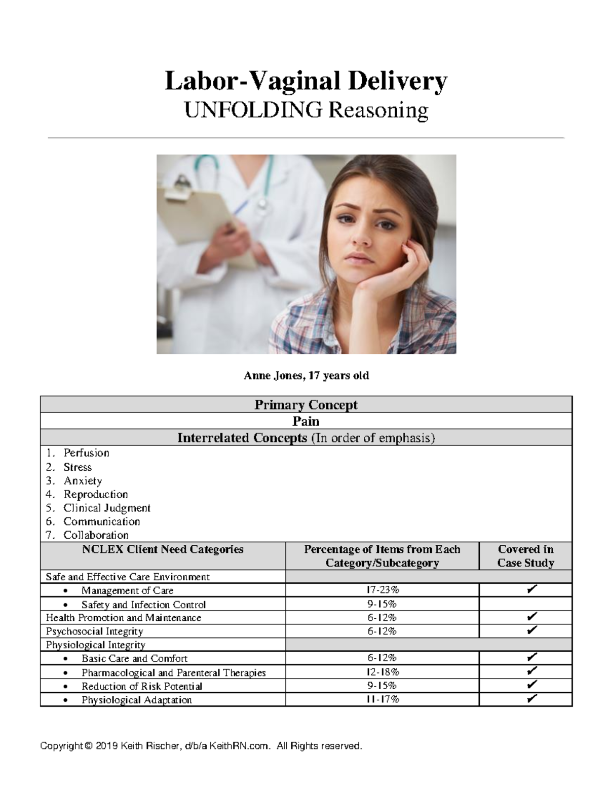 Labor and Delivery Case Study 2: Pain Management and Nursing ...