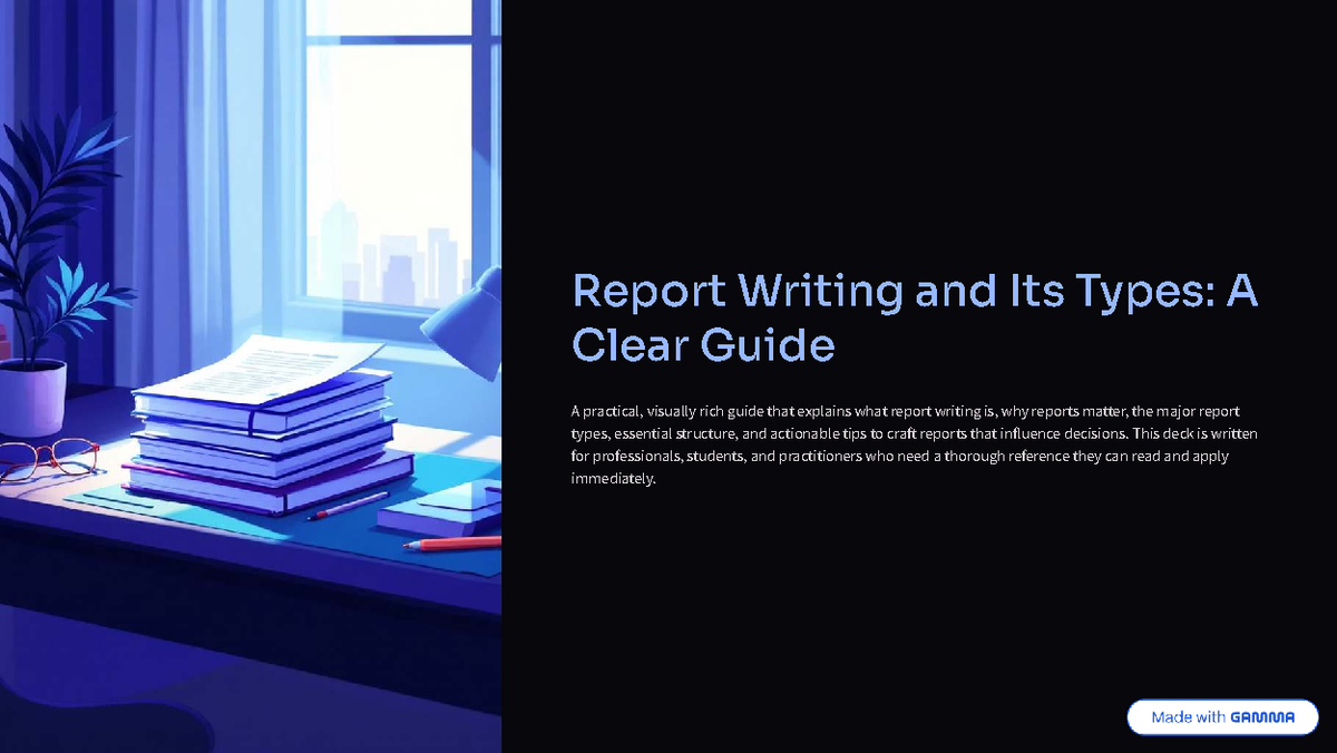 Report Writing and Its Types: A Comprehensive Guide - Studocu