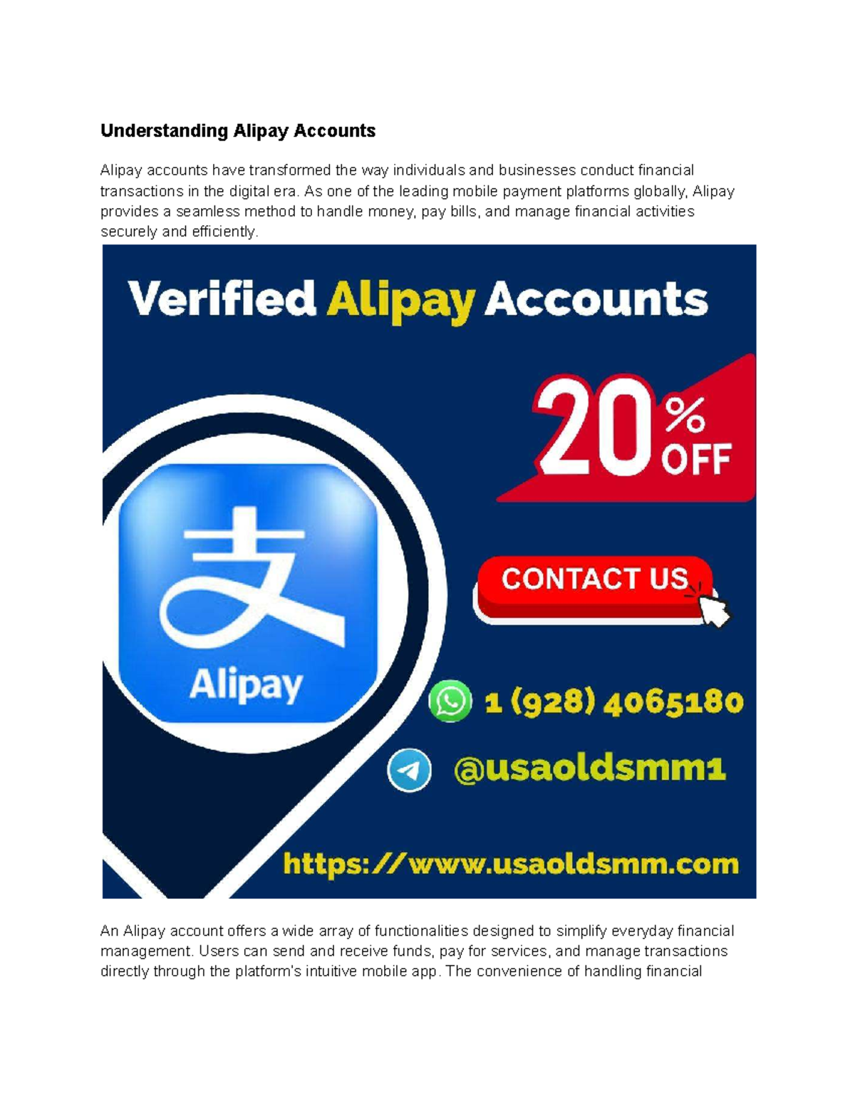 Understanding Alipay Accounts: Features, Security, and Value - Studocu