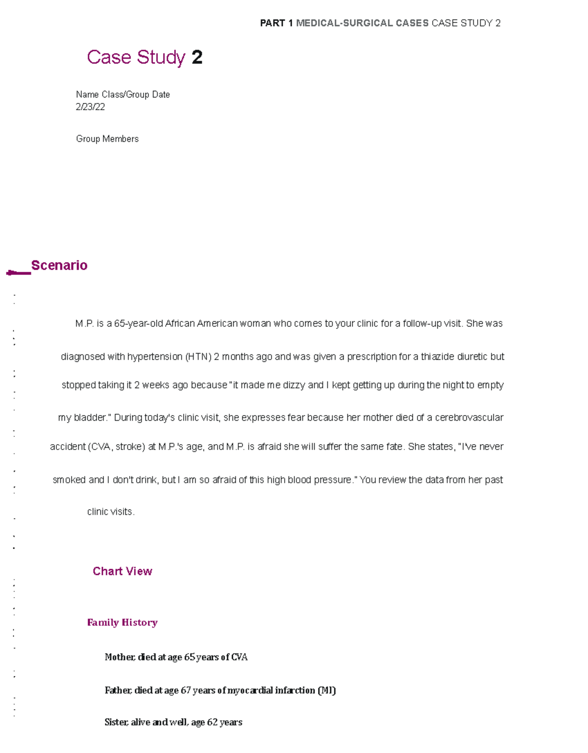 Cardiovascular Case Study: Hypertension Management in a 65-Year-Old ...