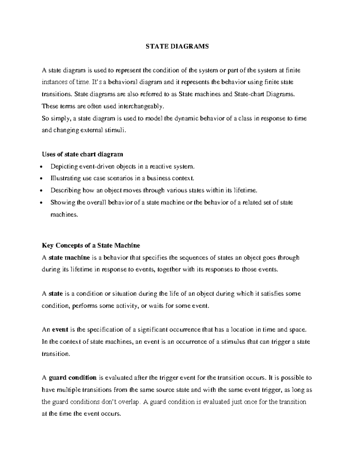 8 State Chart Diagrams - OOAD Object-Oriented Analysis & Design Basics ...