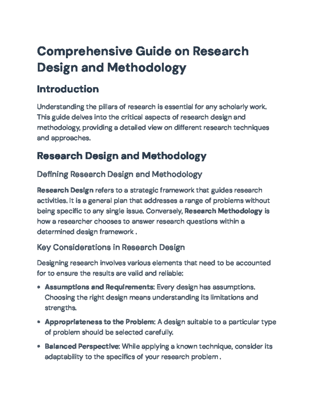 Research Design and Methodology Guide for Scholarly Work ...