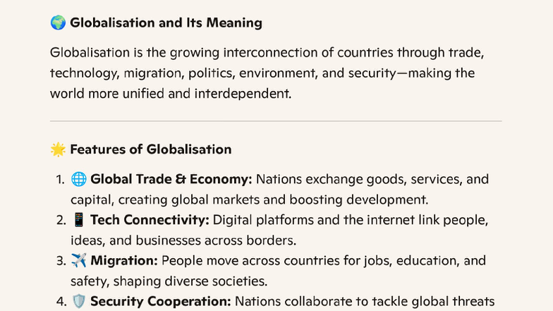Globalisation and Its Impact on the Economy: A Comprehensive Overview - Studocu