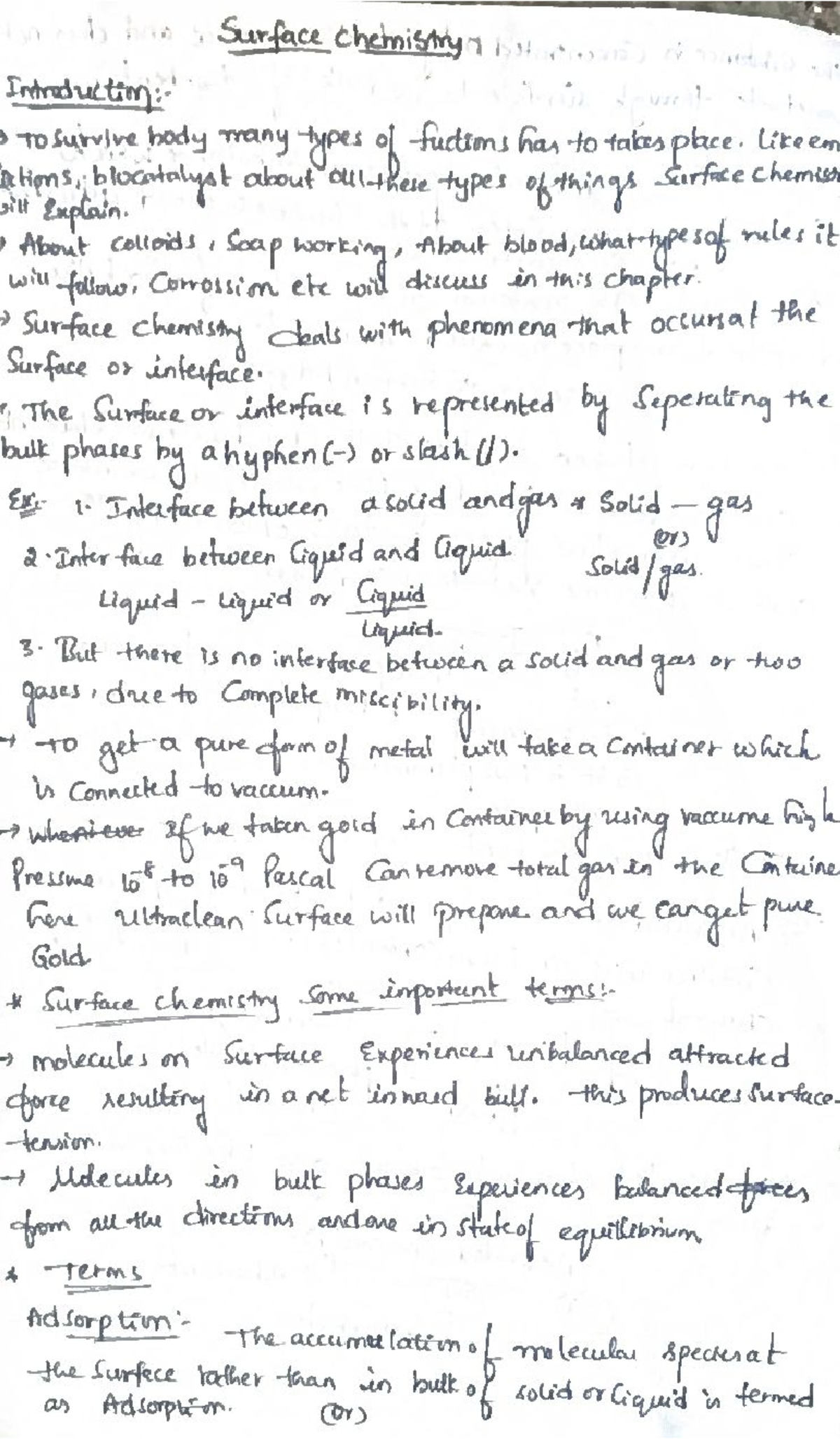 Surface Chemistry: Functions, Adsorption, and Colloids Explained ...