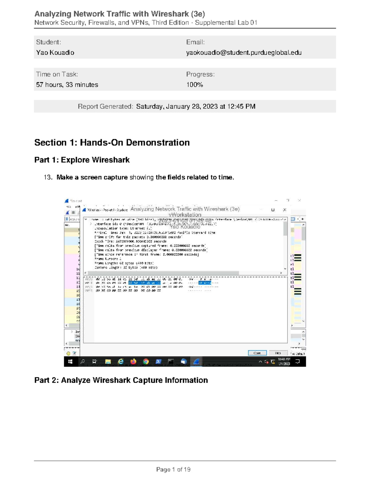 IT104 M1 Assessment 1-1: Wireshark Network Traffic Analysis Lab - Studocu