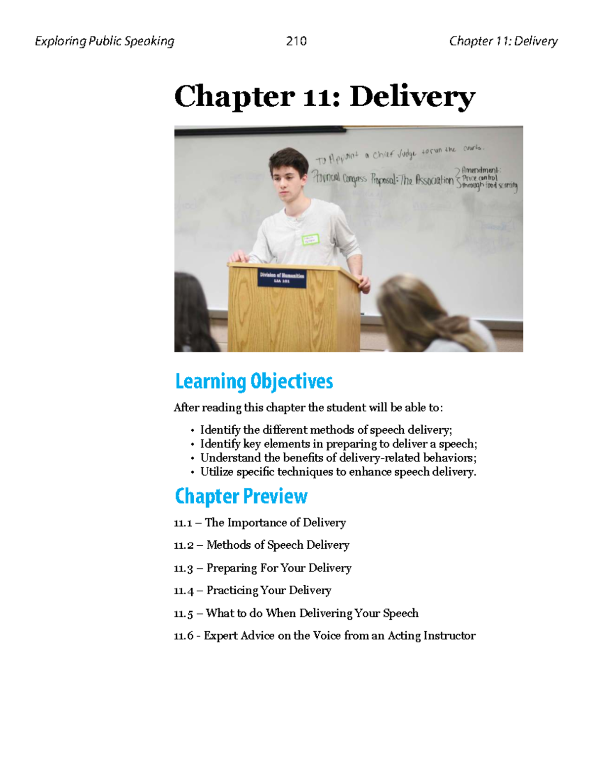 Exploring Public Speaking 210: Chapter 11 - Mastering Delivery ...