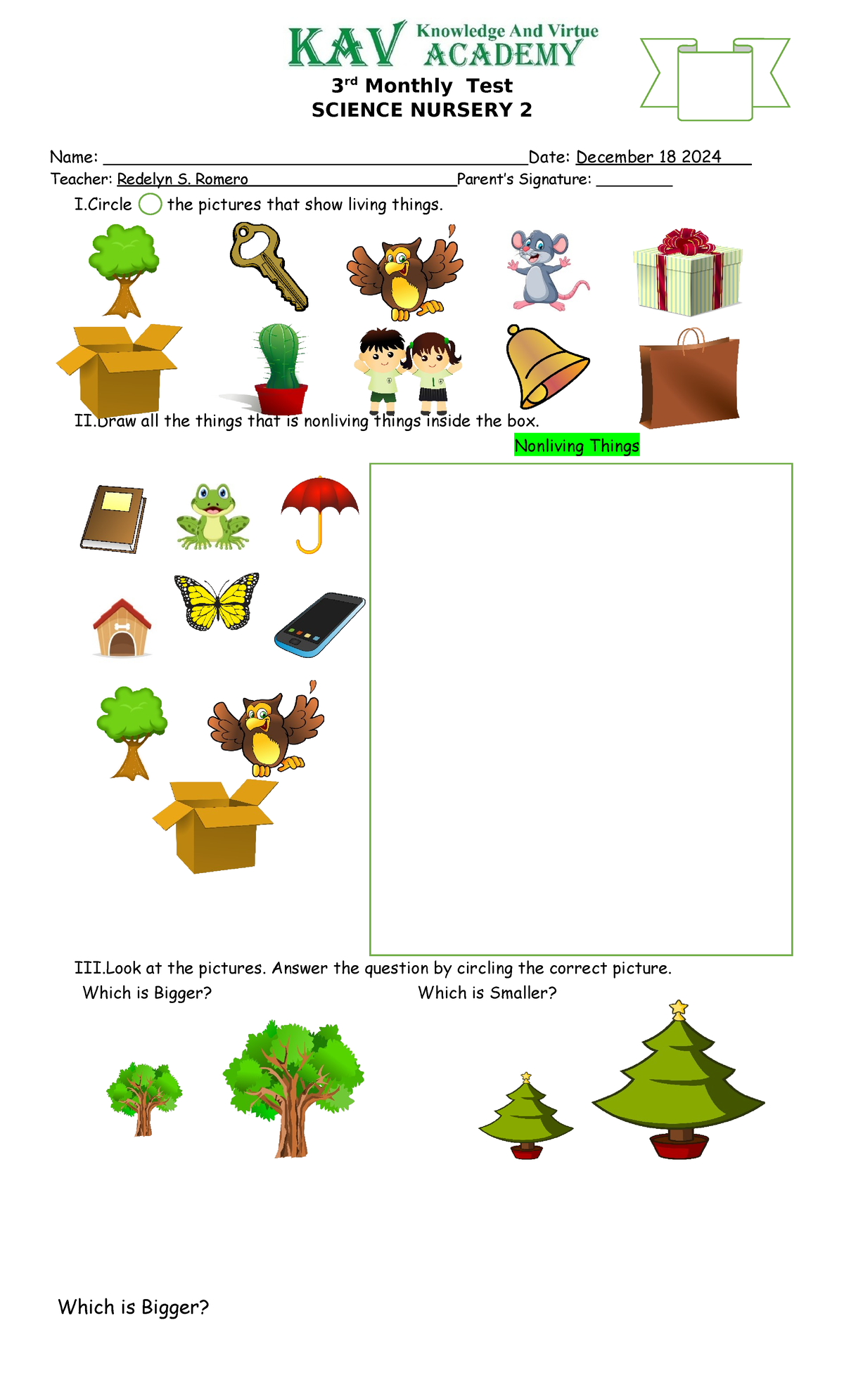 N2 Science 3rd monthly test - General Science - 3 rd Monthly Test ...