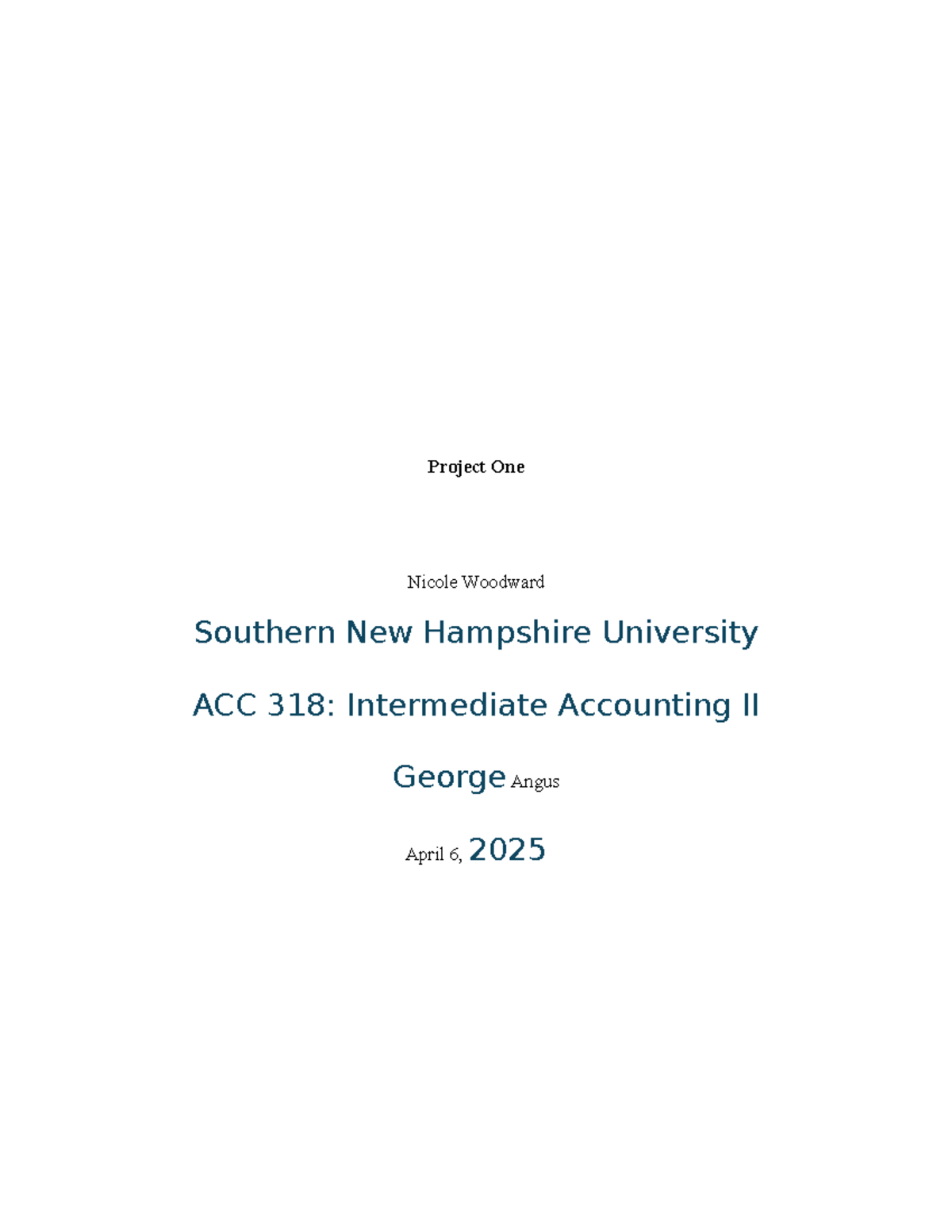 ACC 318: Project One - Financial Statements Analysis and Insights - Studocu
