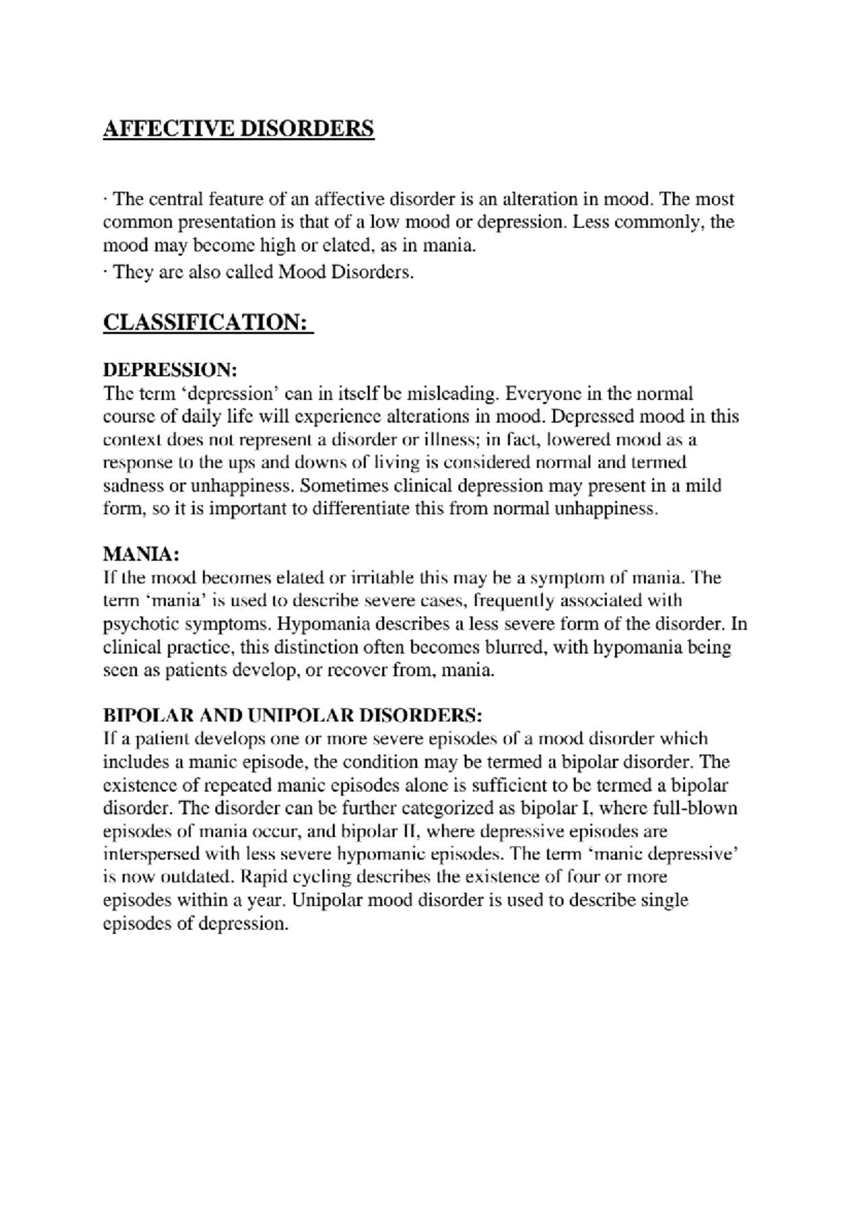 Affective Disorders: Understanding Mood Disorders and Their Impact ...