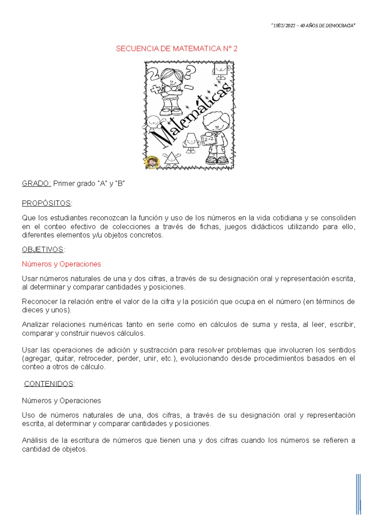 Secuencia Didáctica: Castillo de Números para 1er Grado - Studocu