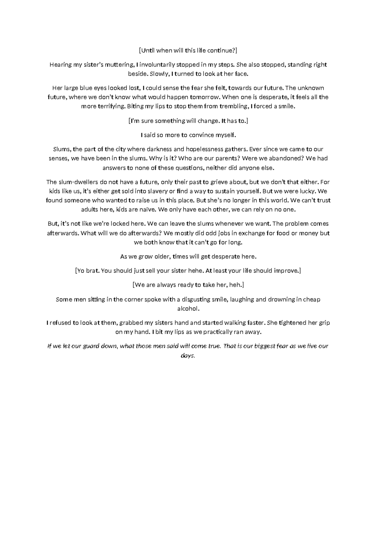 Isekai - A Study Guide for Understanding Life in the Slums - Studocu
