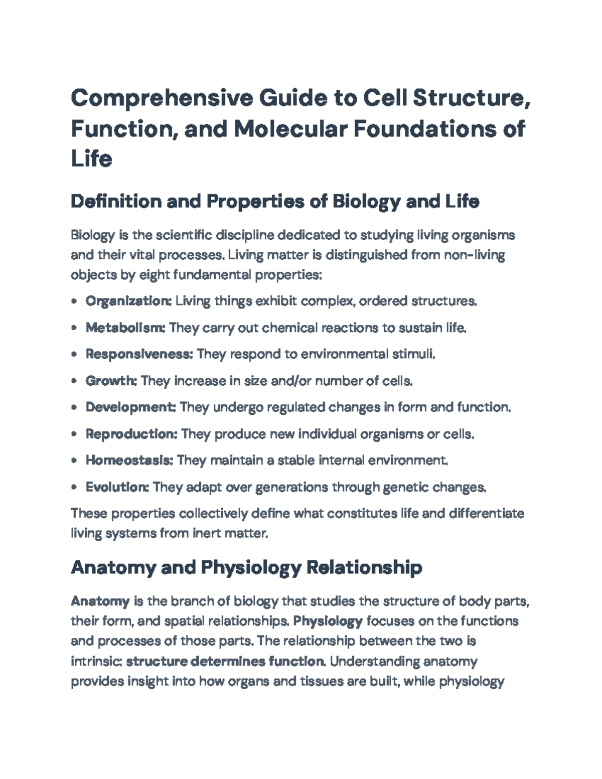 Comprehensive Guide to Cell Structure & Function: Biology 101 Overview ...