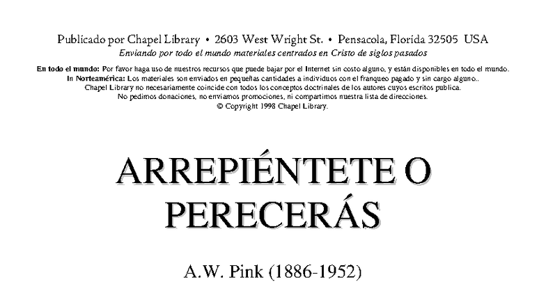 Arrepiéntete o Perecerás: Reflexiones sobre el Arrepentimiento - Studocu