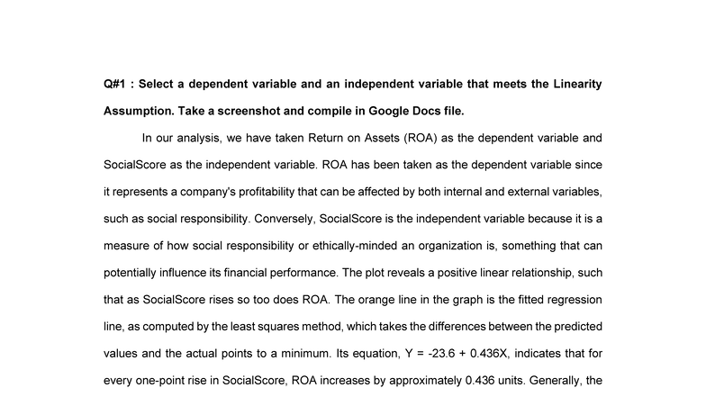 Stats Activity 5: Analyzing ROA and SocialScore Linear Relationship ...