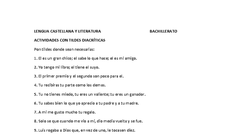 Actividades de Acentuación en LENGUA CASTELLANA Y LITERATURA ...