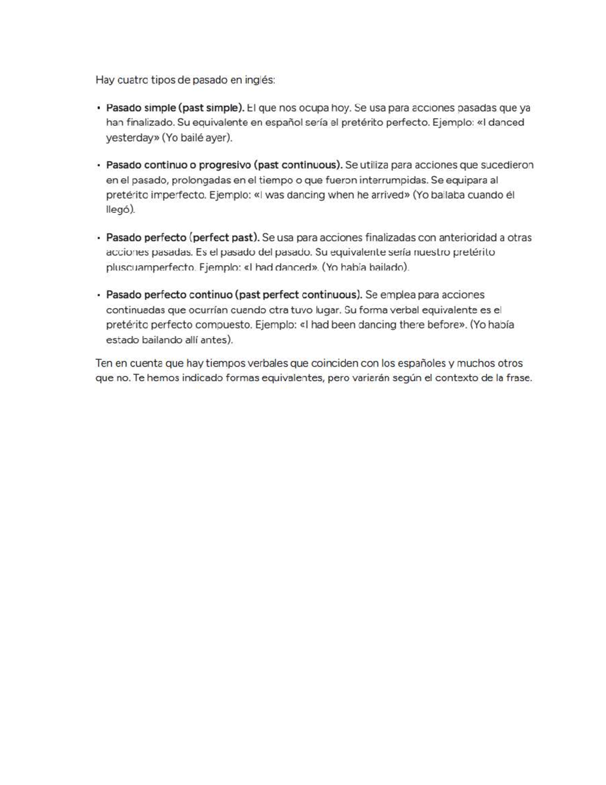 Tipos de Pasado en Inglés: Guía Completa del Past Simple (ENG 101 ...