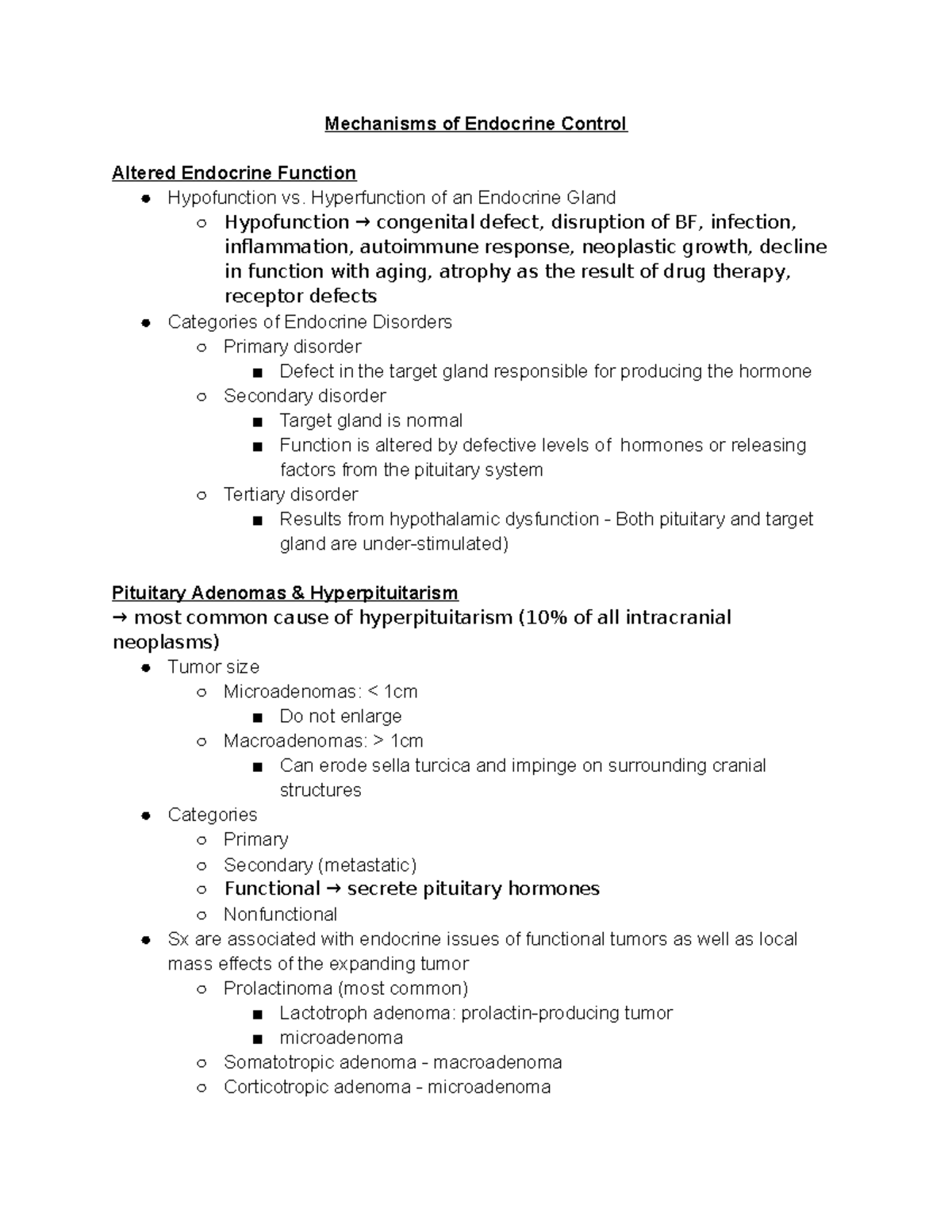 Endocrine Control Mechanisms: Disorders and Pituitary Function Insights ...