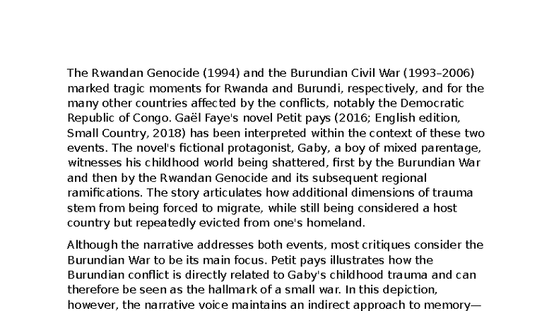 rwandan genocide - The Rwandan Genocide (1994) and the Burundian Civil ...