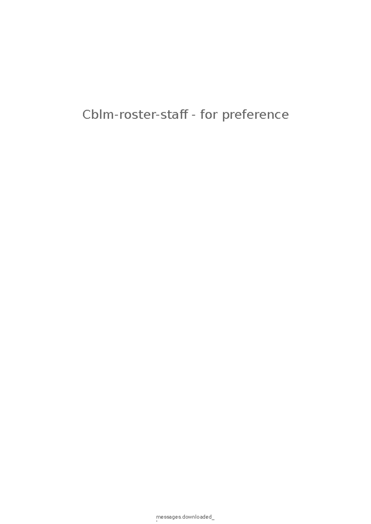 Events Management Services NC III: Roster Staff Module Overview - Studocu